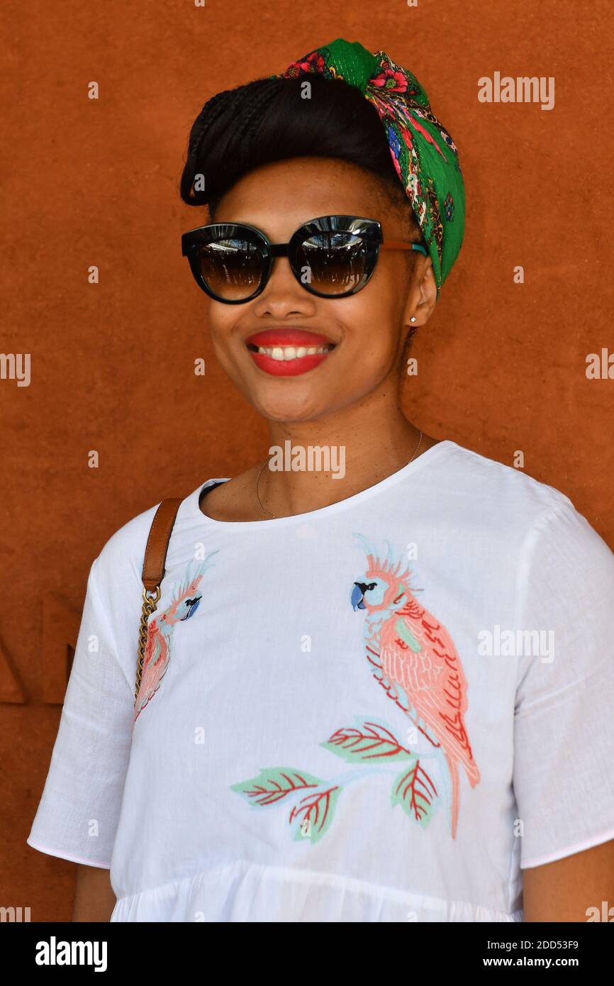 Singer Imany attends the 2018 French Open - Day Twelve at Roland Garros ...