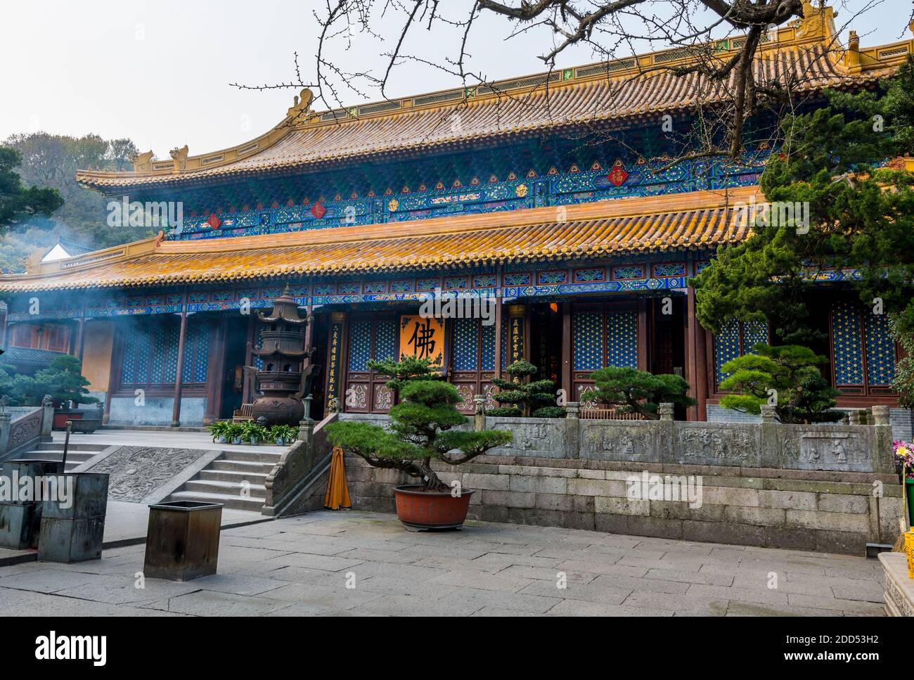 A Chinese traditional Buddha Fayu Temples in the Putuoshan, Zhoushan ...