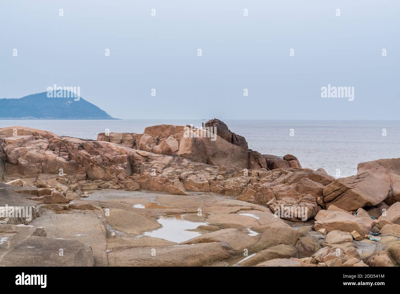 Rocks and beach in the Putuoshan, Zhoushan Islands, a renowned site in ...