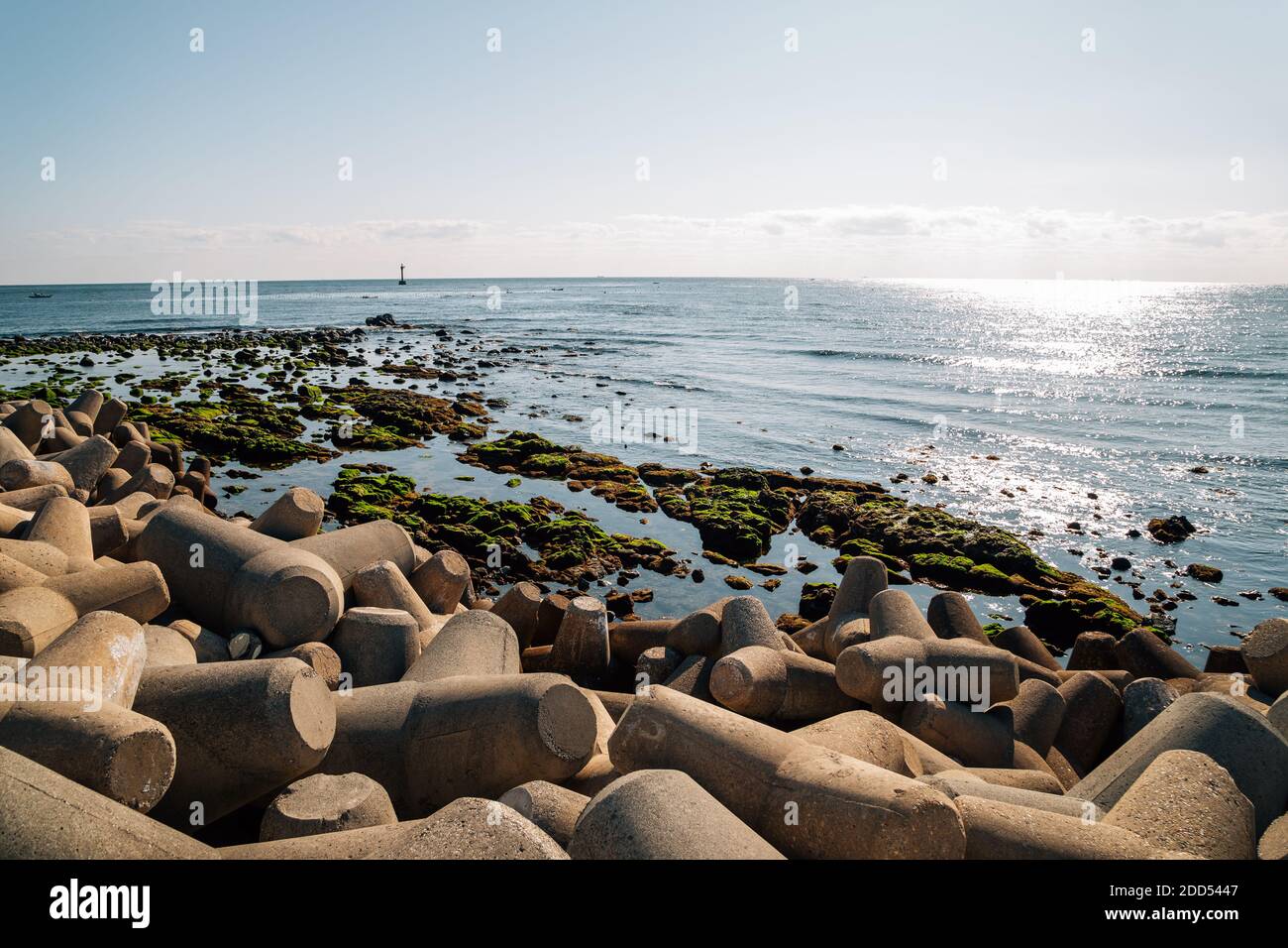 Cheongsapo seascape with breakwater in Busan, Korea Stock Photo - Alamy