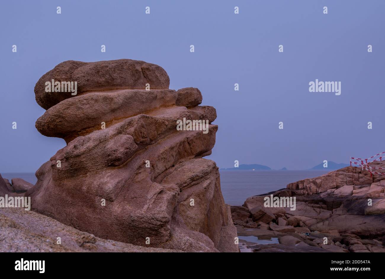 Rocks and beach in the Putuoshan, Zhoushan Islands, a renowned site in ...