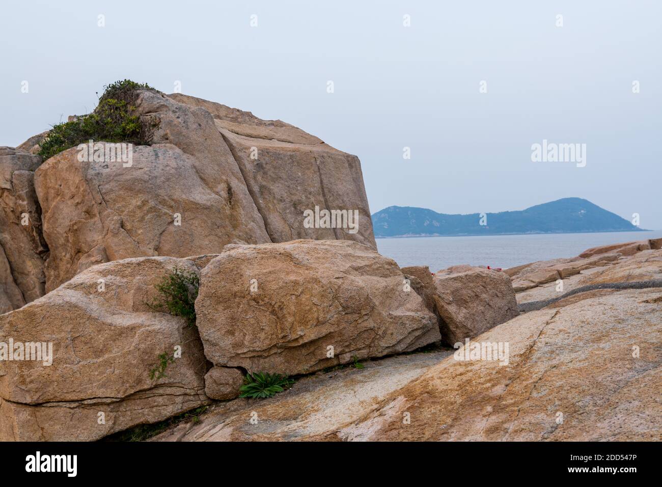 Rocks and beach in the Putuoshan, Zhoushan Islands, a renowned site in ...