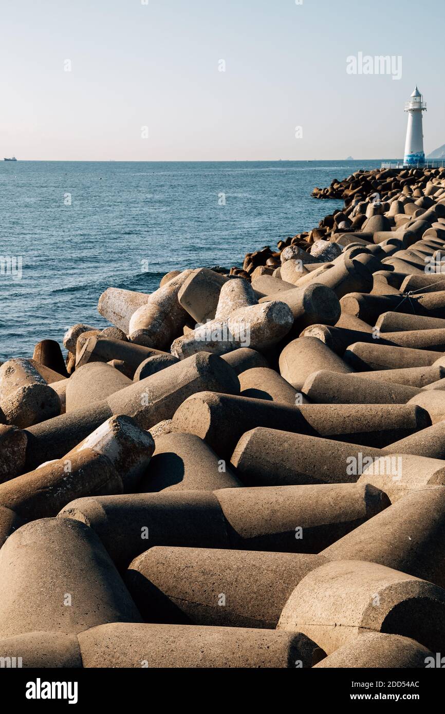 Cheongsapo lighthouse and blue ocean in Busan, Korea Stock Photo - Alamy