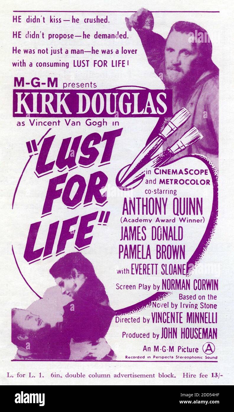 Lust for life, kirk douglas hi-res stock photography and images - Alamy