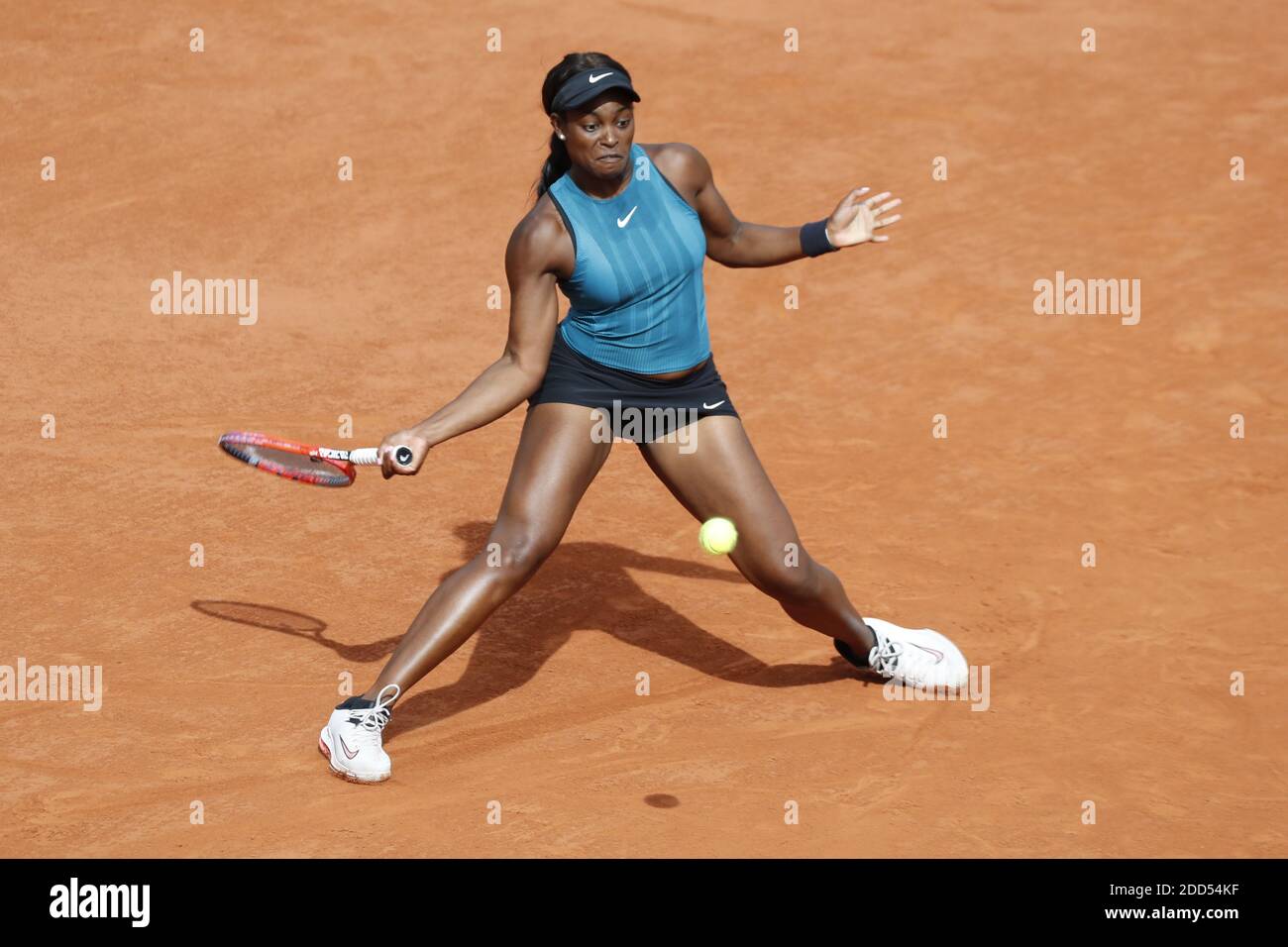 USA's Sloane Stephens playing in the semi-final of the French Tennis ...