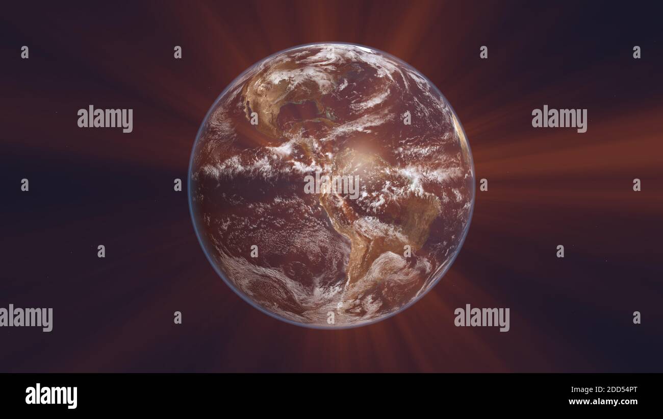 planet earth seen from satellite, 3d render illustration Stock Photo ...