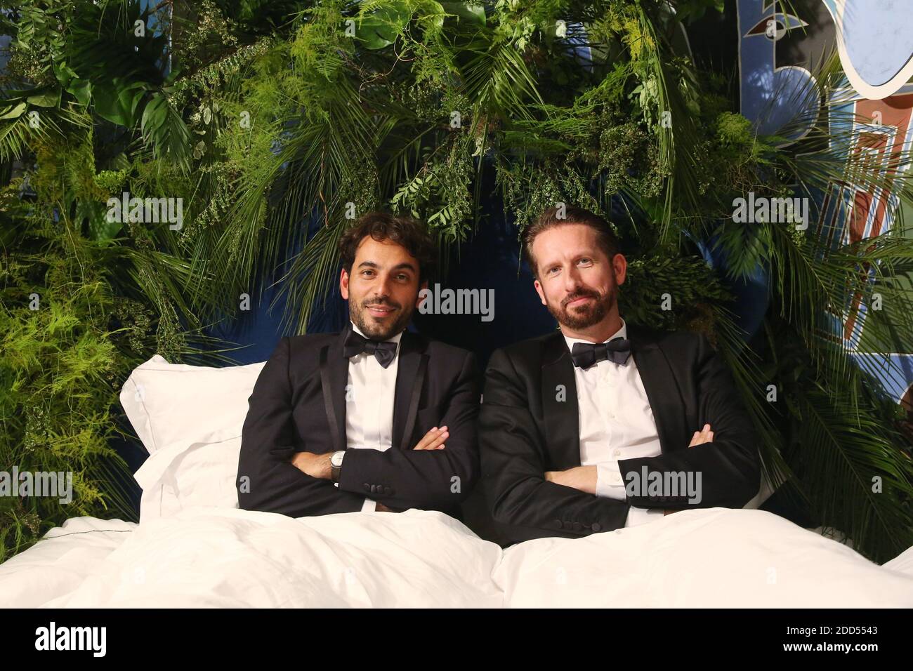 Exclusif - Geoffrey Gervais et Sam Bobino lors du 1er anniversaire des ...