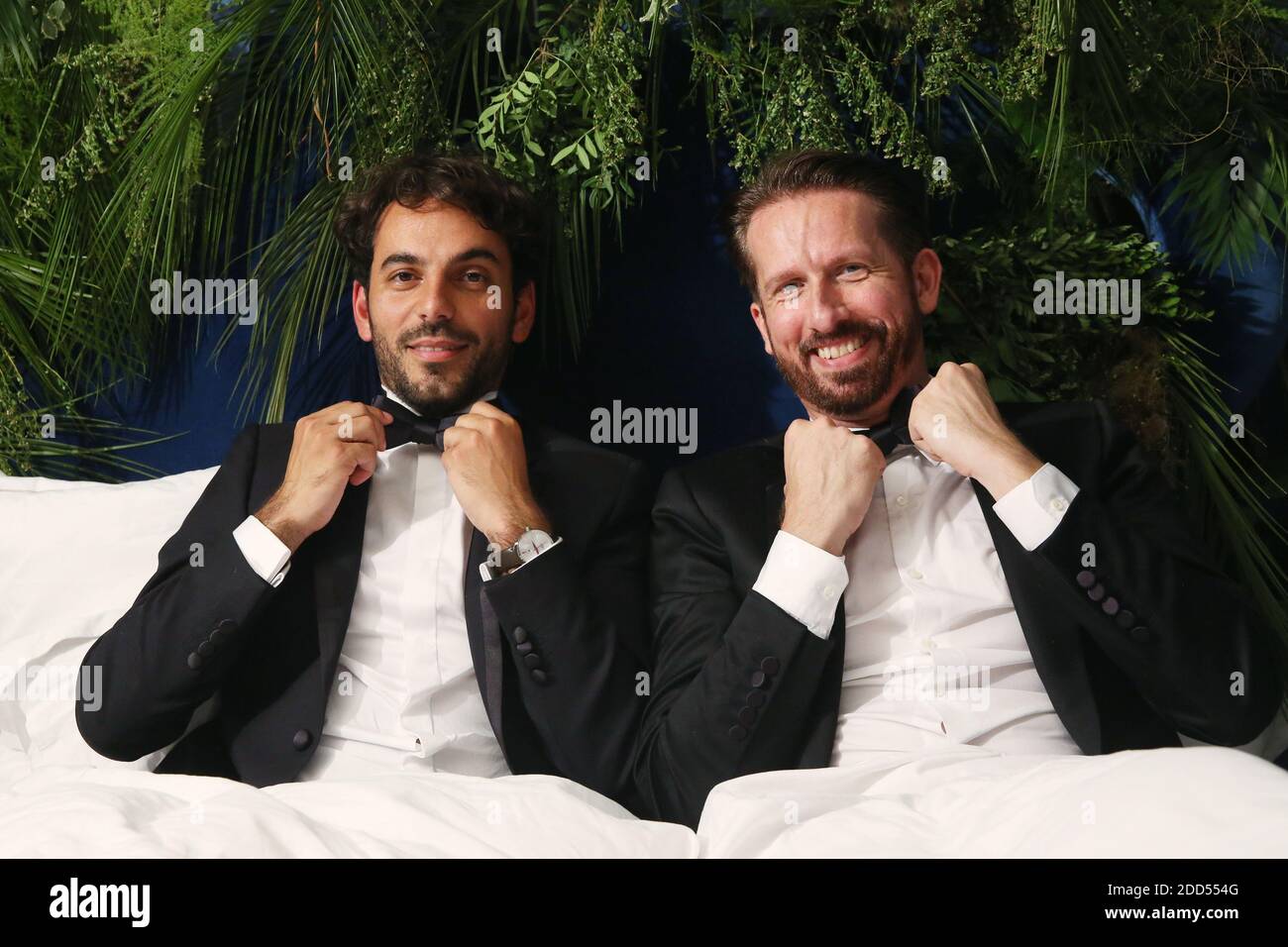 Exclusif - Geoffrey Gervais et Sam Bobino lors du 1er anniversaire des ...