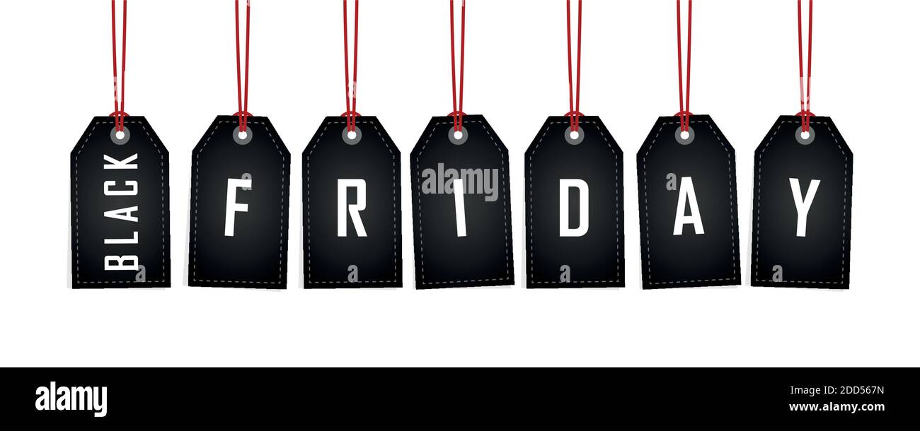 black friday promotion hanging label on abstract paper background ...