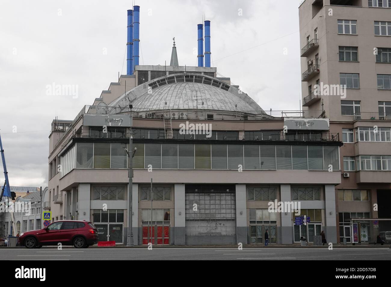Udarnik cinema reconstruction in Moscow Stock Photo - Alamy
