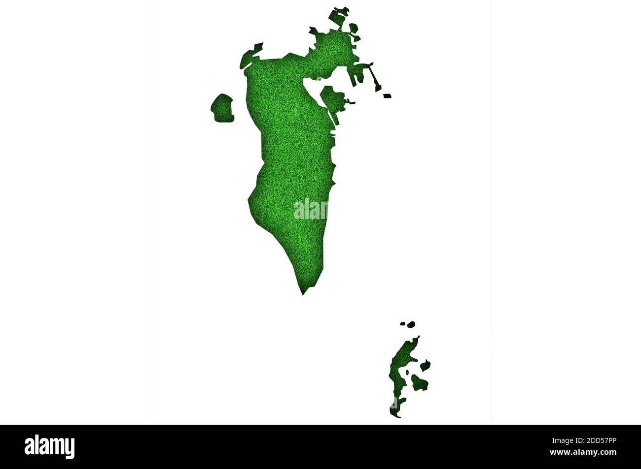 Map of Bahrain on green felt Stock Photo - Alamy