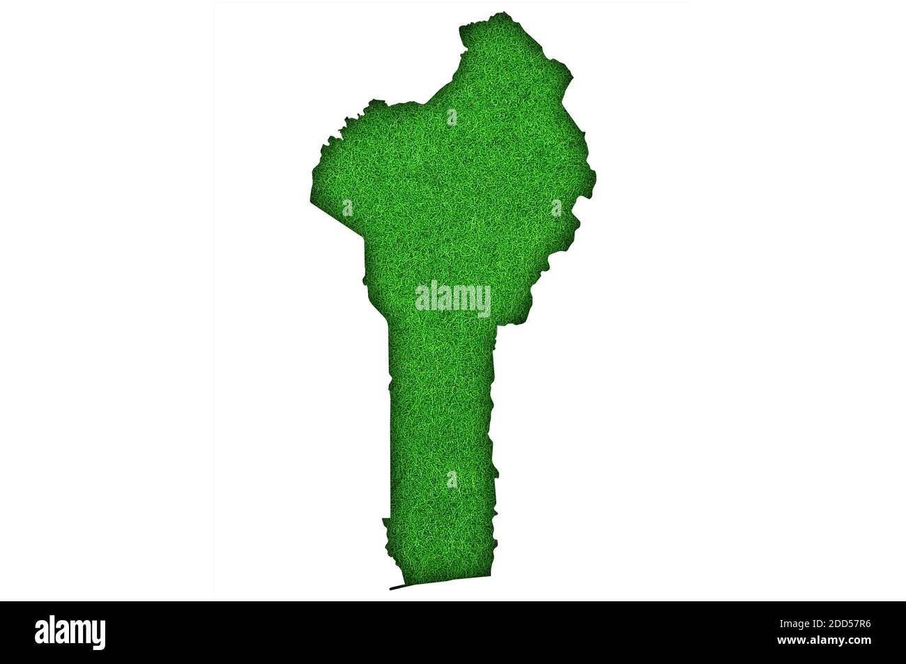 Benin on green map Cut Out Stock Images & Pictures - Alamy