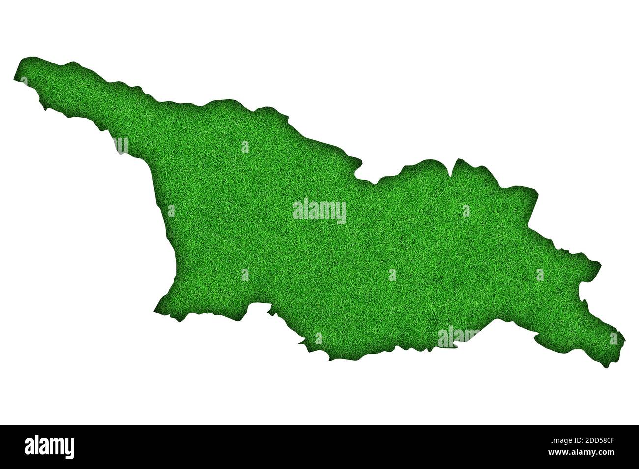 Map of Georgia on green felt Stock Photo - Alamy