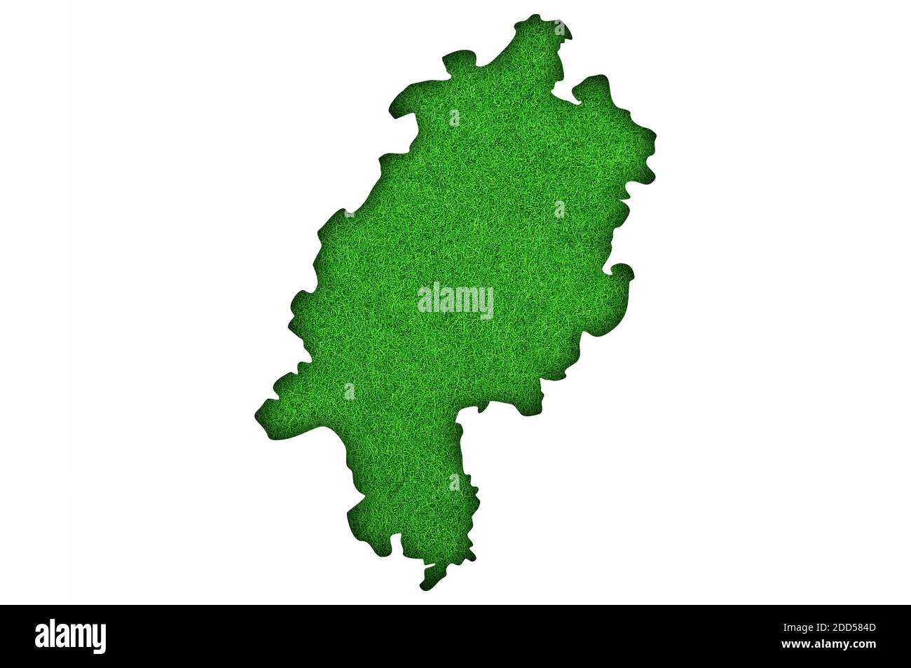 Map of Hesse on green felt Stock Photo - Alamy