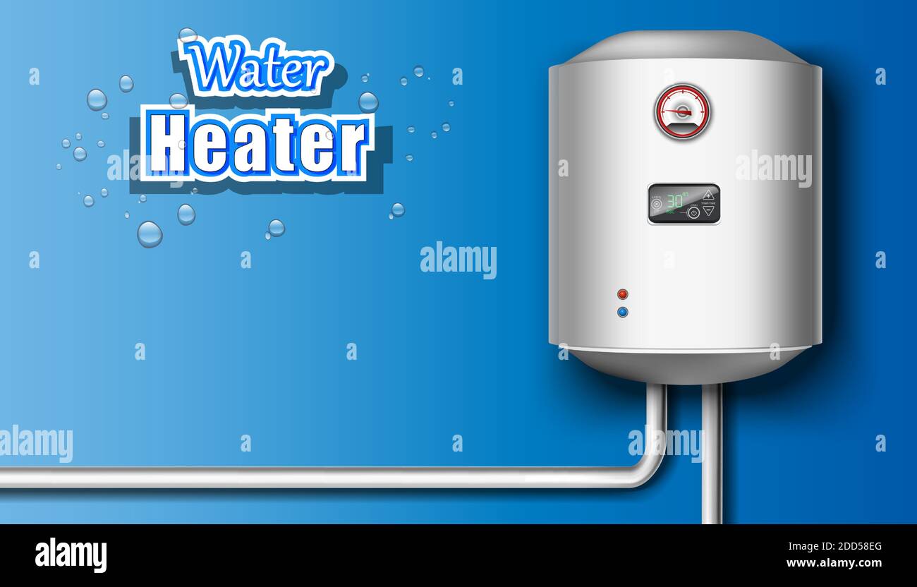 Bathroom water tank and heater Stock Vector Images - Alamy