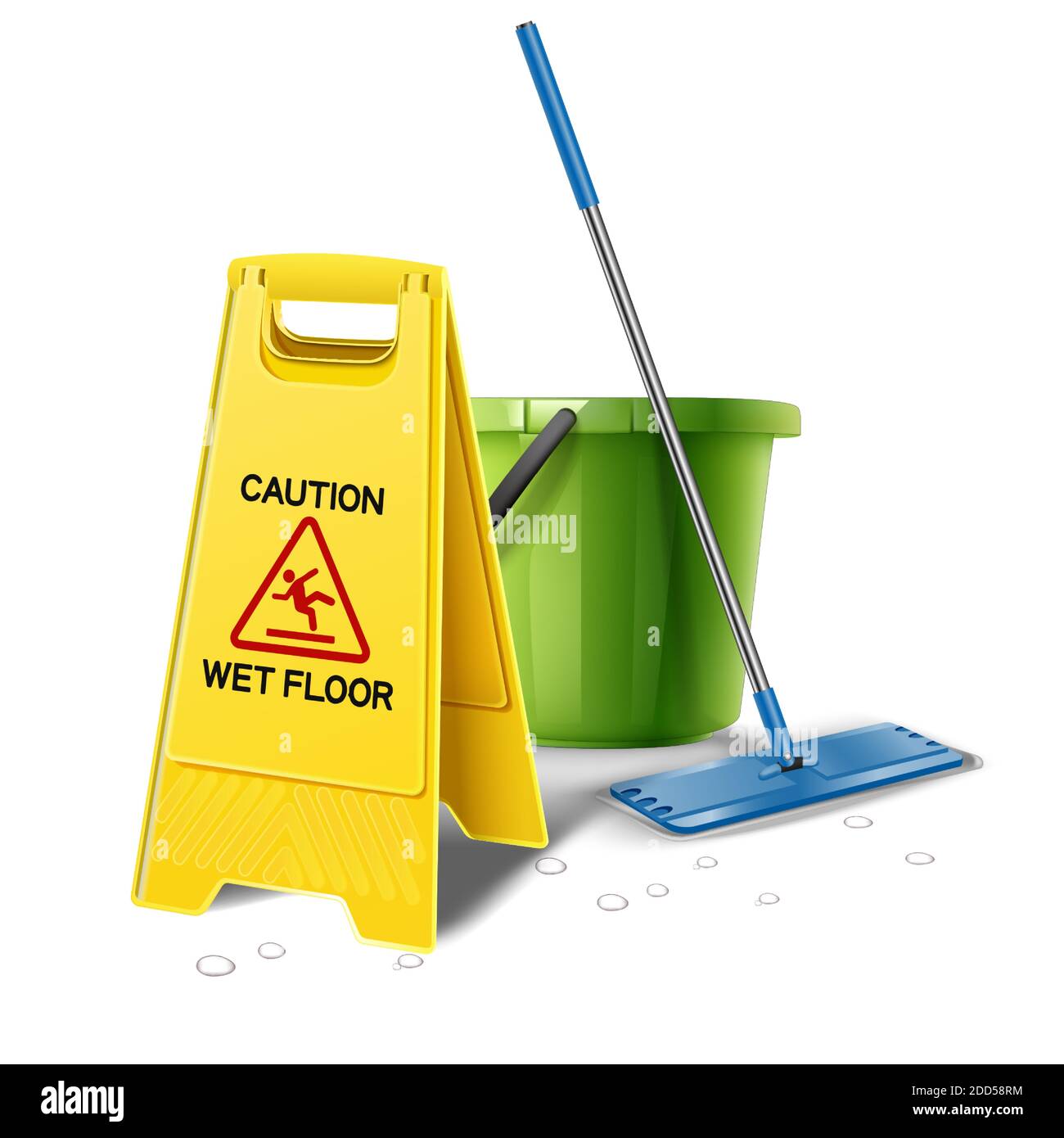Mop bucket sign hi-res stock photography and images - Alamy