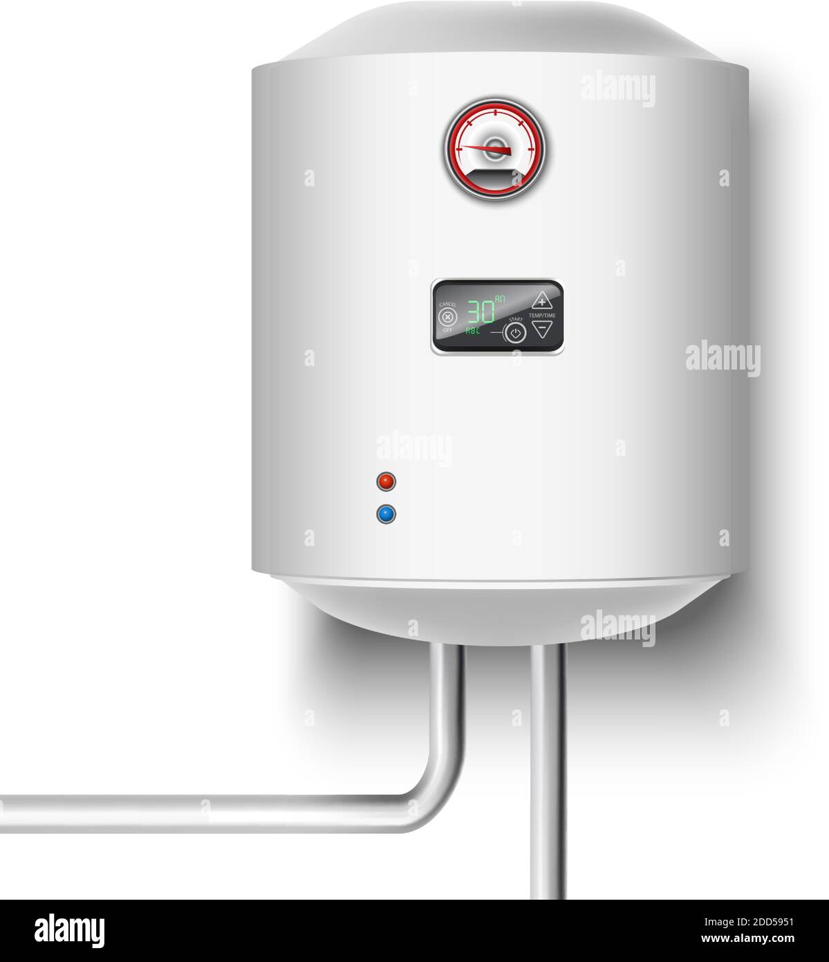 3d realistic vector water heater on white background Stock Vector Image ...