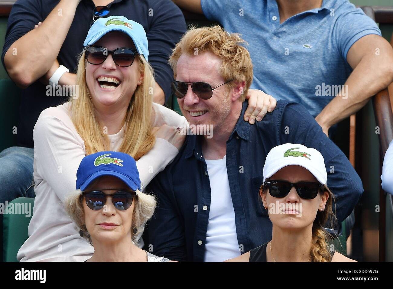 Actress Natacha Regnier and her companion journalist Jerome Pitorin ...