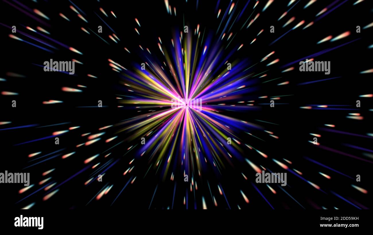 pulses star ray color abstract, render illustration Stock Photo - Alamy