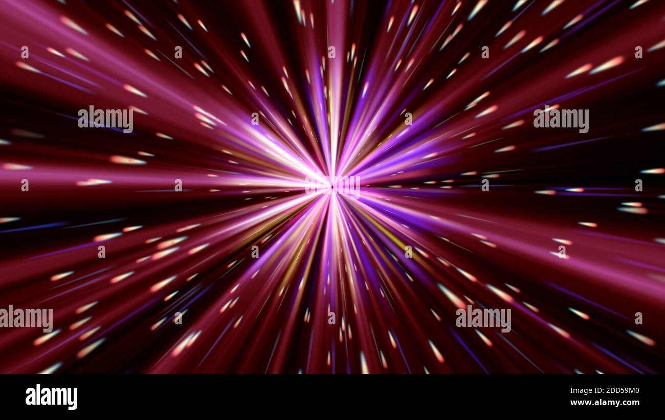 pulses star ray color abstract, render illustration Stock Photo - Alamy