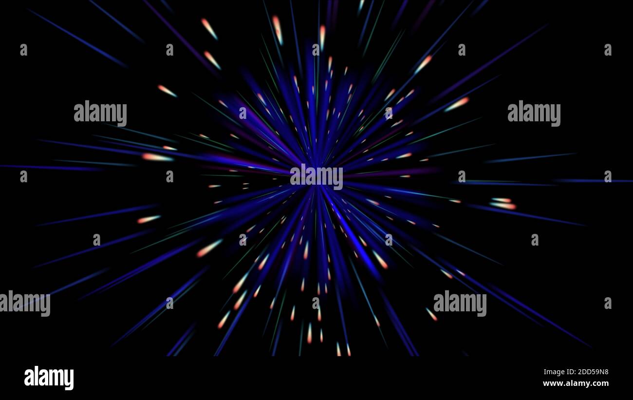 pulses star ray color abstract, render illustration Stock Photo - Alamy