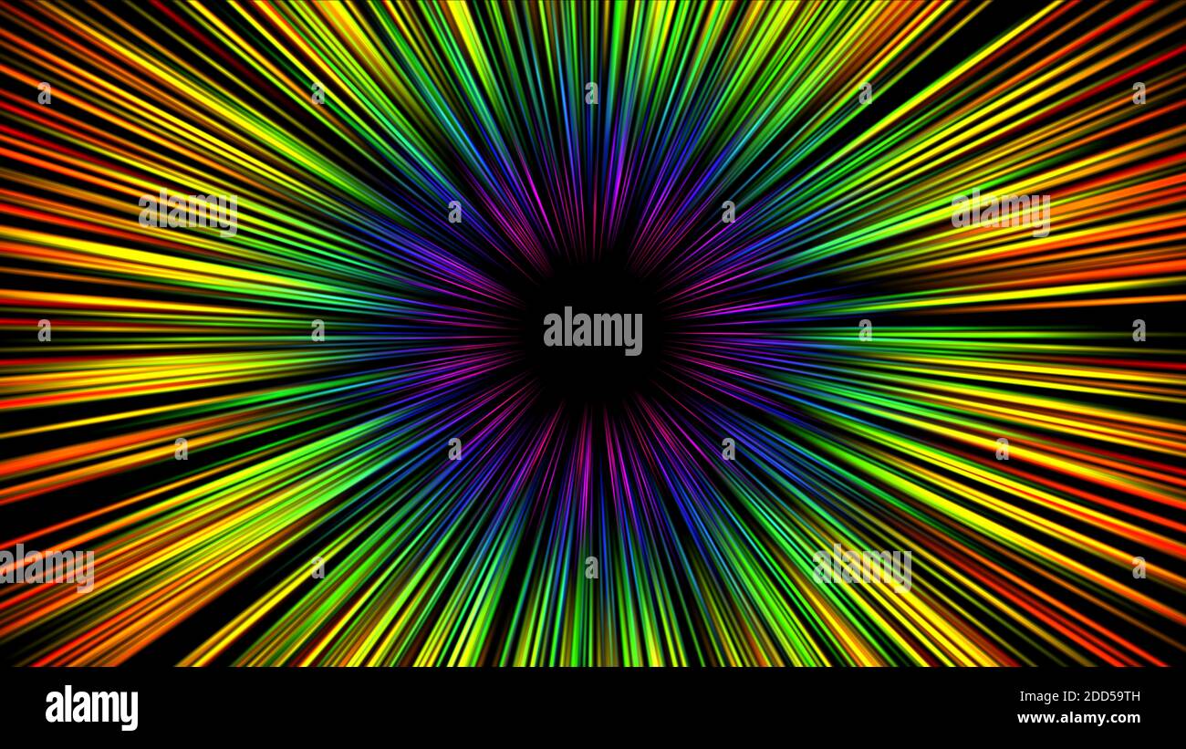 pulses star ray color abstract, render illustration Stock Photo - Alamy