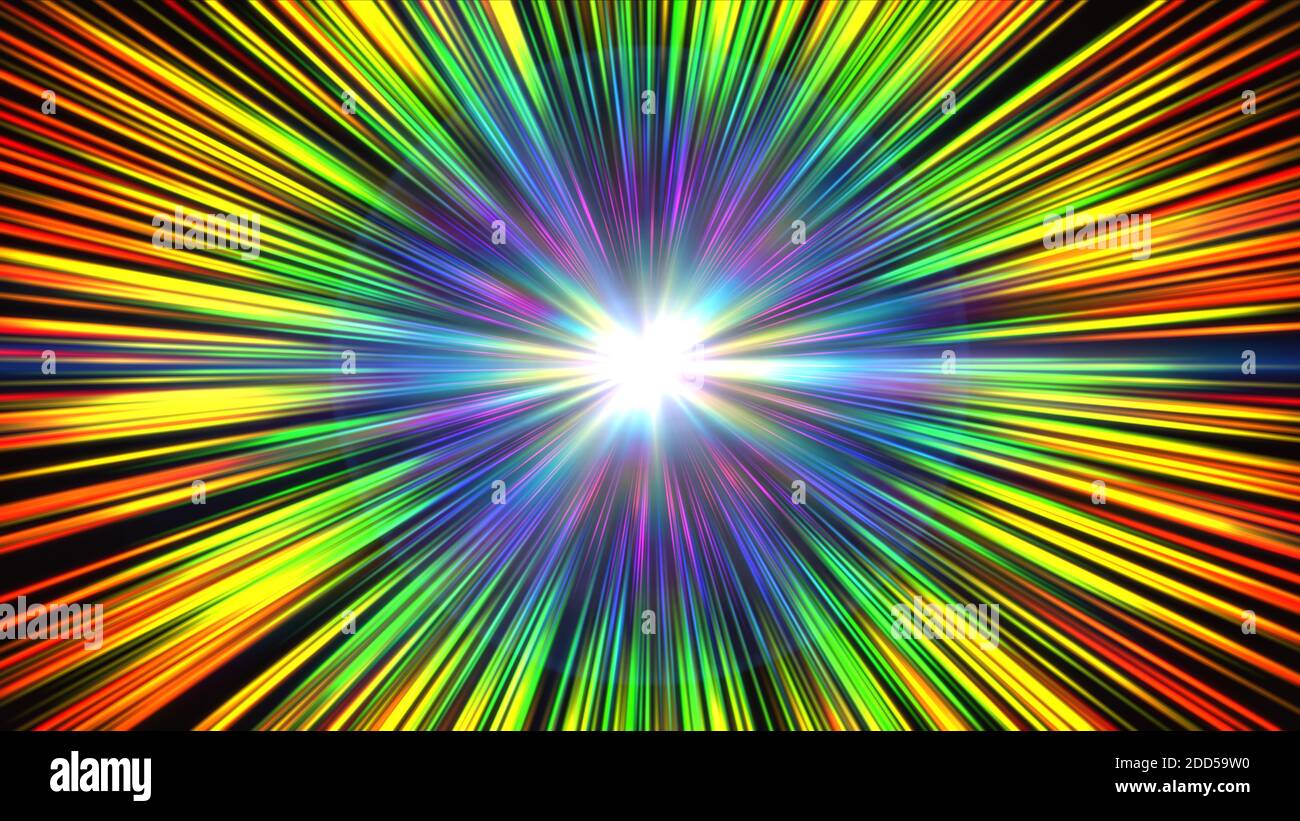 pulses star ray color abstract, render illustration Stock Photo - Alamy