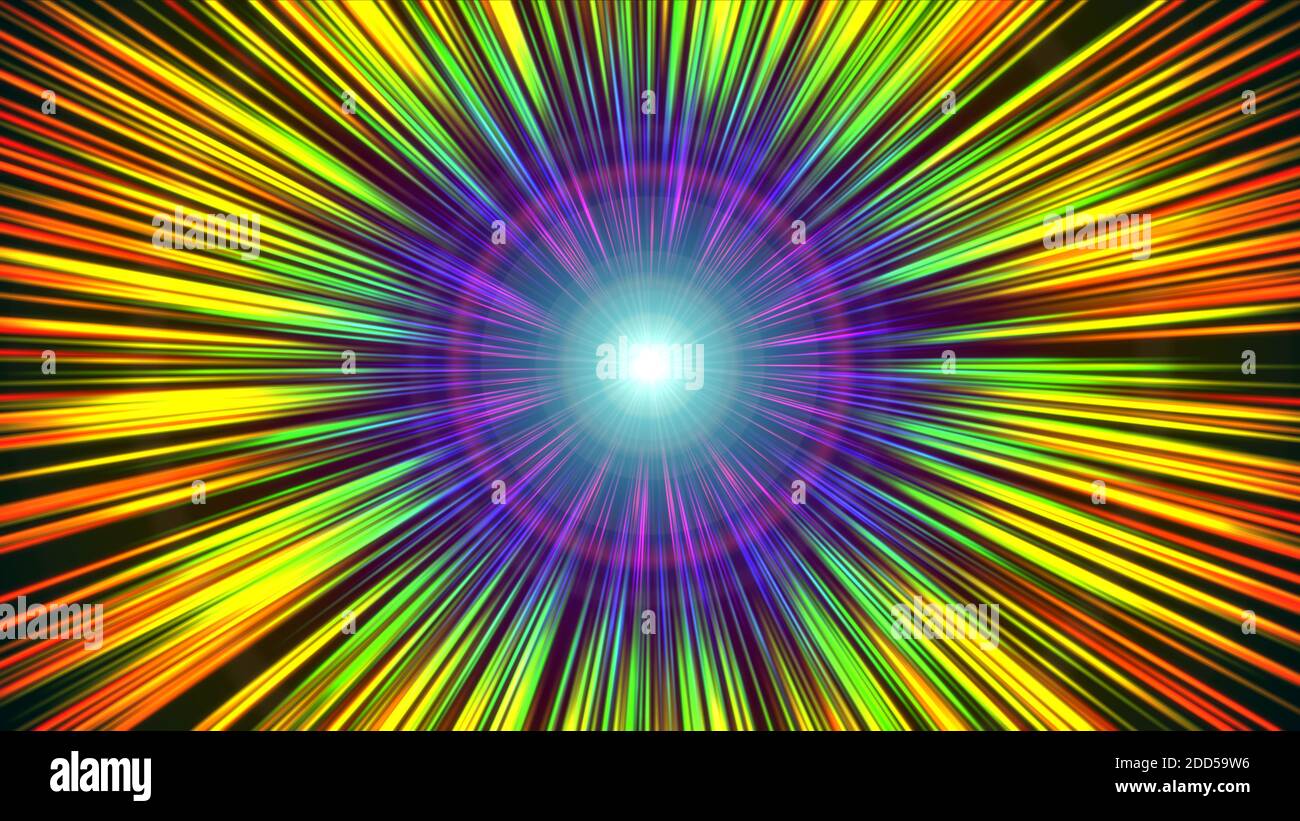 pulses star ray color abstract, render illustration Stock Photo - Alamy
