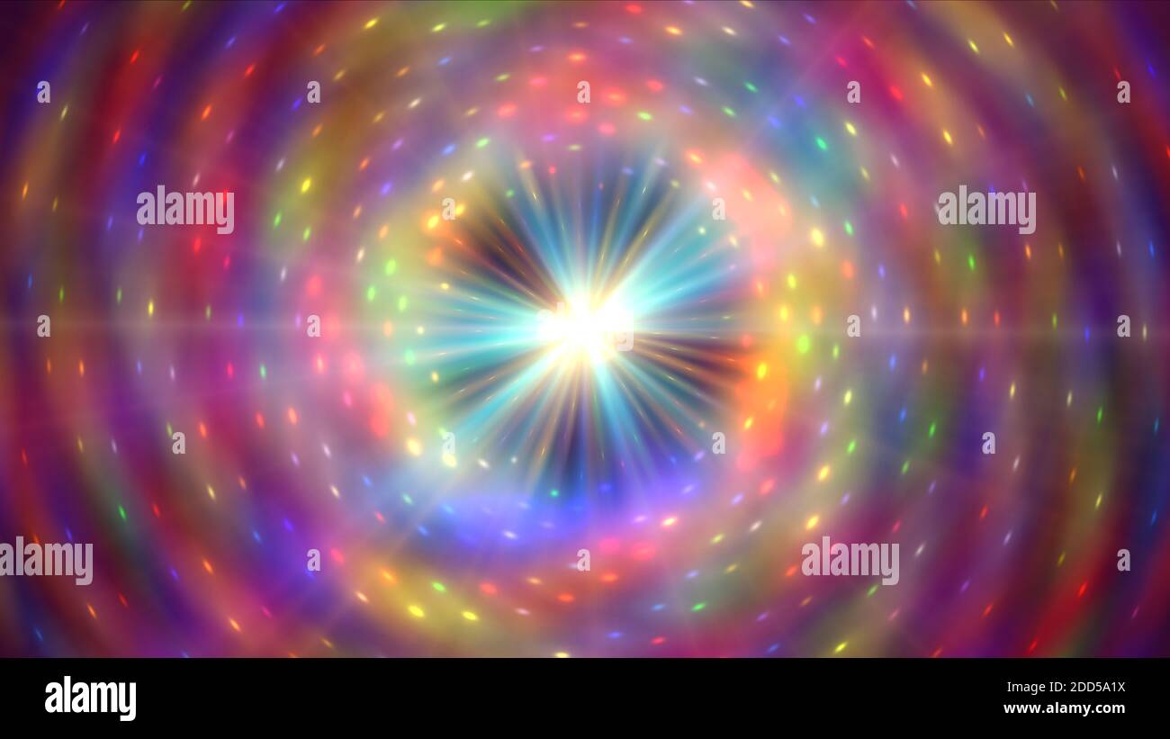pulses star ray color abstract, render illustration Stock Photo - Alamy