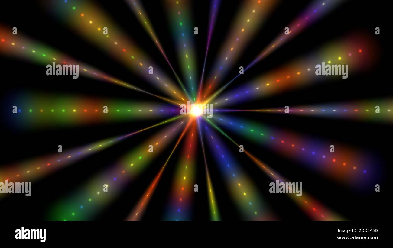 pulses star ray color abstract, render illustration Stock Photo - Alamy