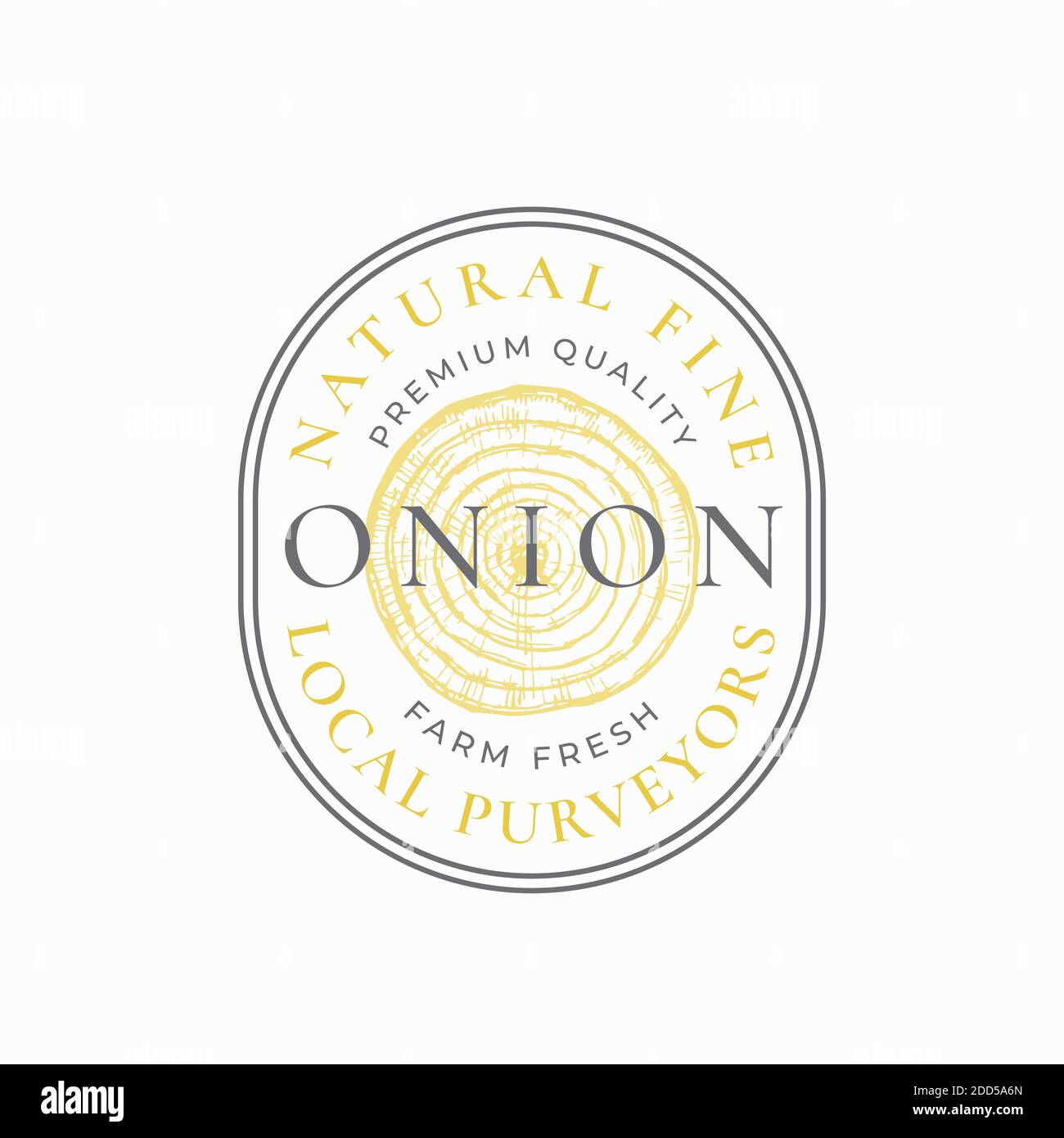 Onion Frame Badge or Logo Template. Hand Drawn Vegetable Sketch with ...
