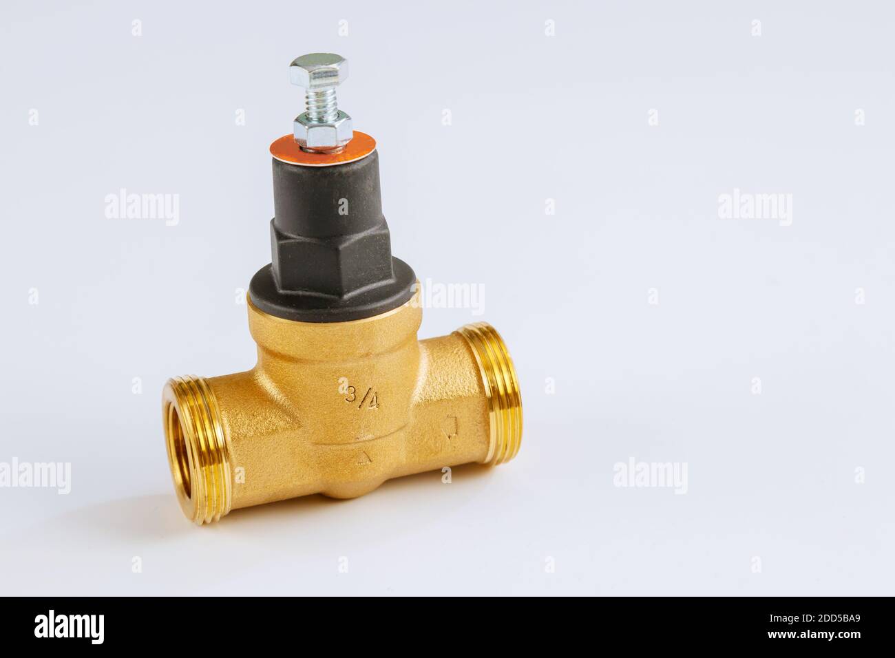 Valves for pipelines of water supply systems on isolated white ...