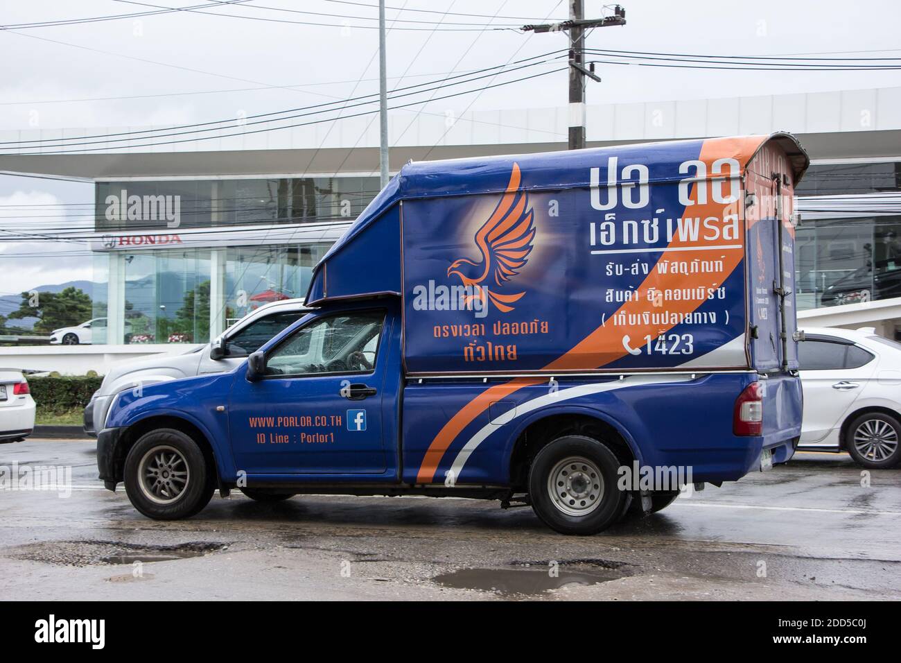 Chiangmai, Thailand - October 30 2020: Container truck of Porlor ...