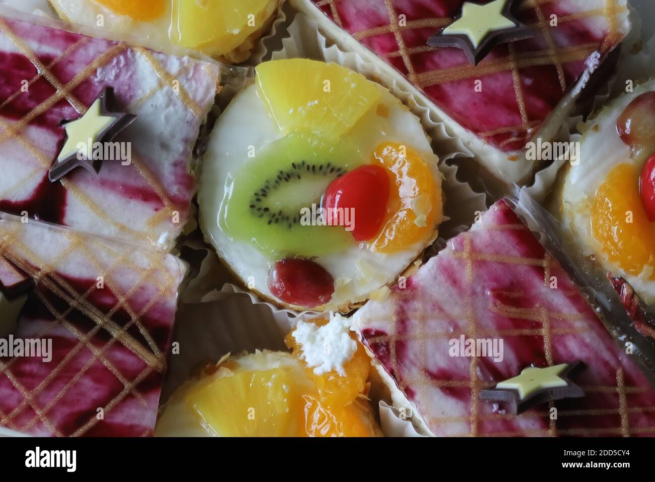 colorful fruit tarts Stock Photo - Alamy