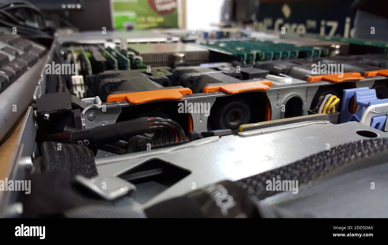 Server motherboard close up Stock Photo - Alamy