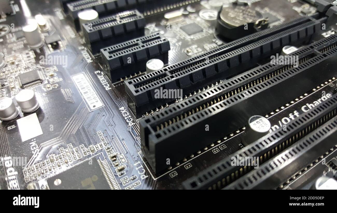 Desktop computer motherboard processor socket close up Stock Photo - Alamy