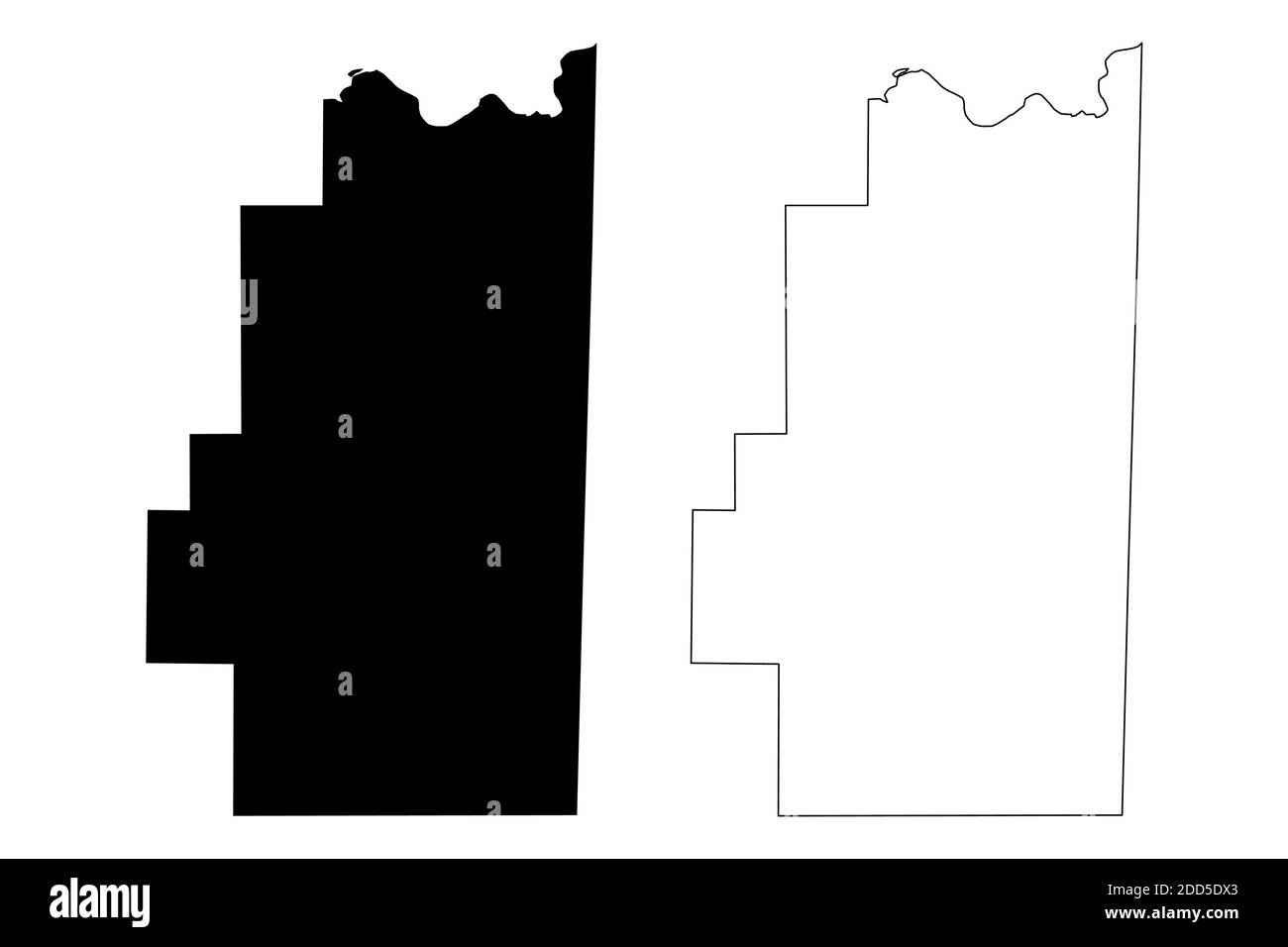 Le flore county map Black and White Stock Photos & Images - Alamy