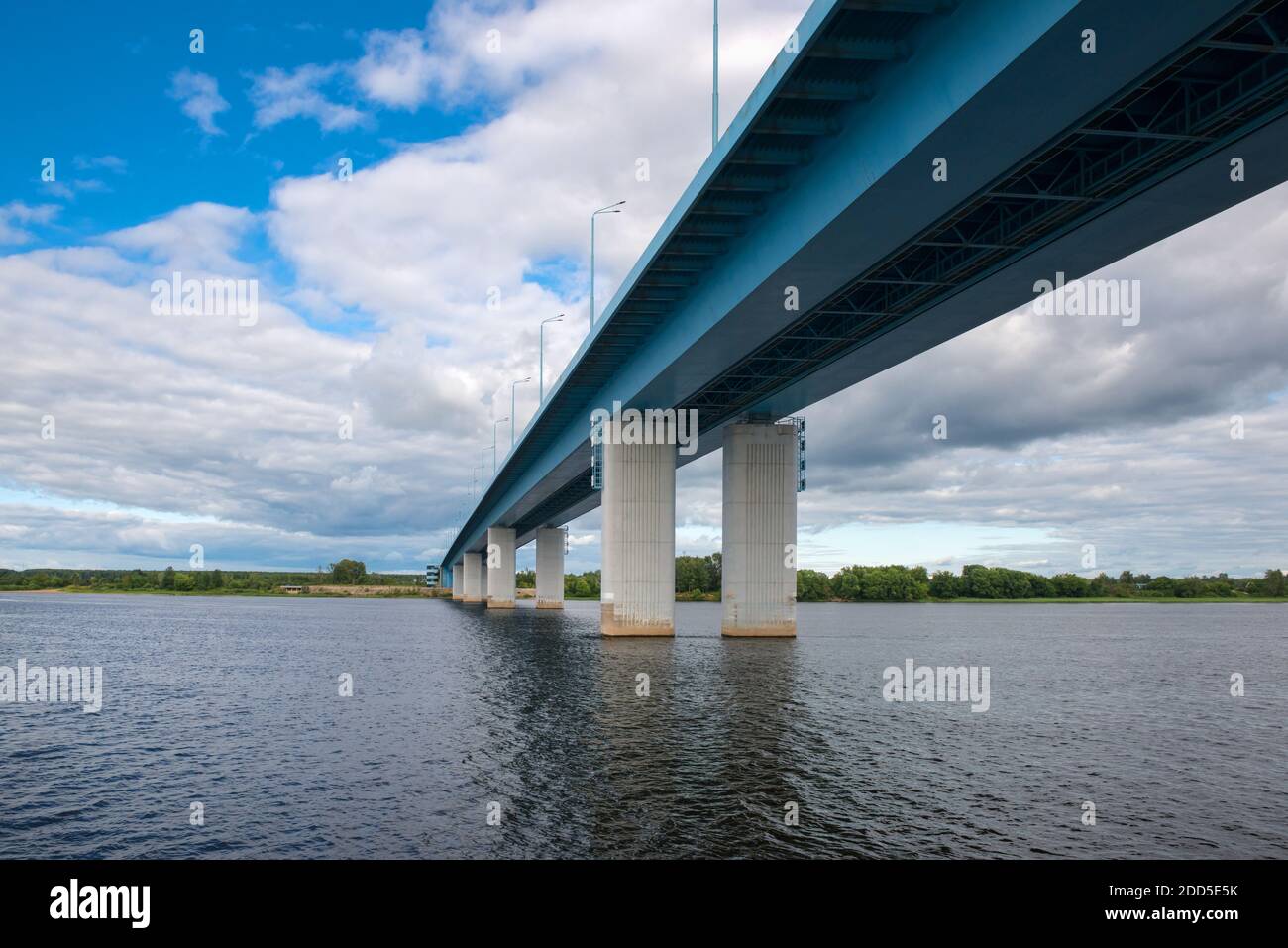 Jubilee automobile bridge across the Volga river in the city of ...