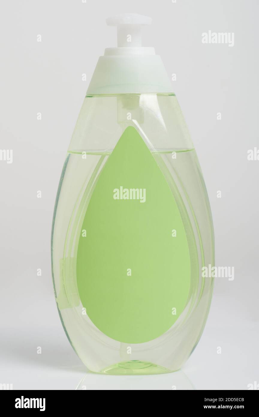 Generic washing gel bottle green color front view isolated Stock Photo ...