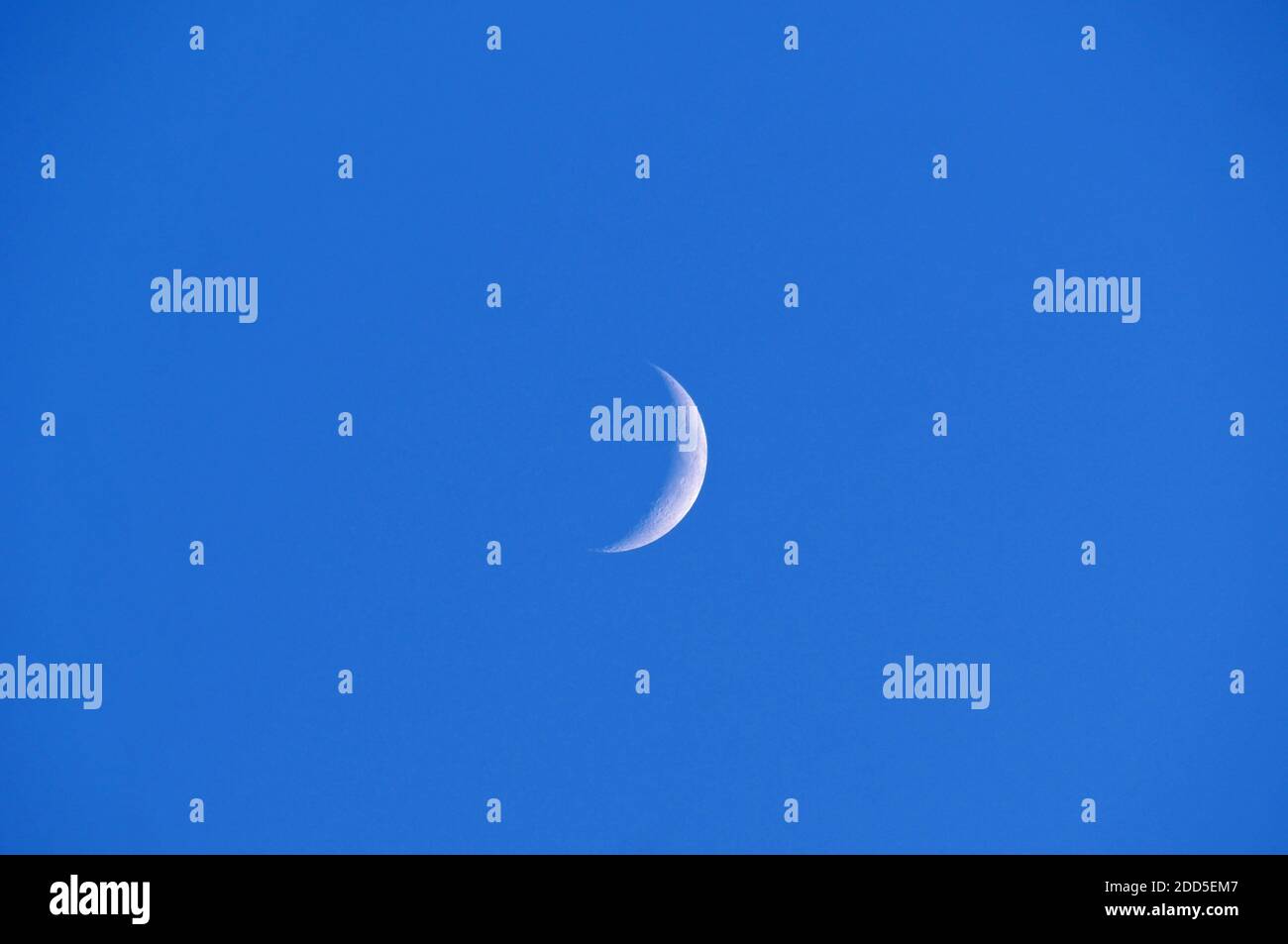 half moon at blue sky, natural background Stock Photo - Alamy