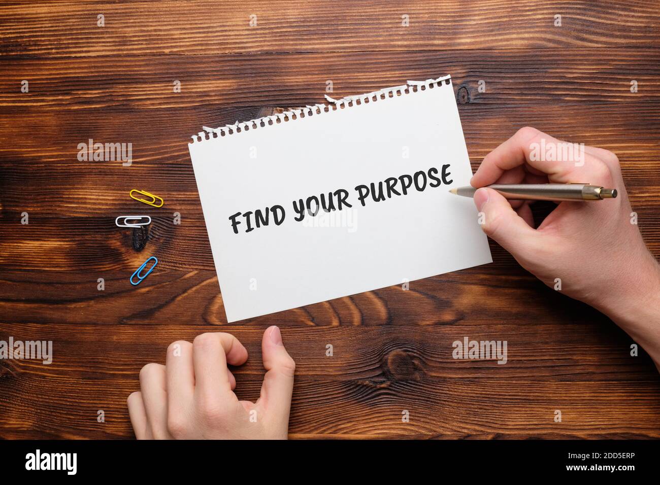 Handwritten question find your purpose concept on paper Stock Photo - Alamy