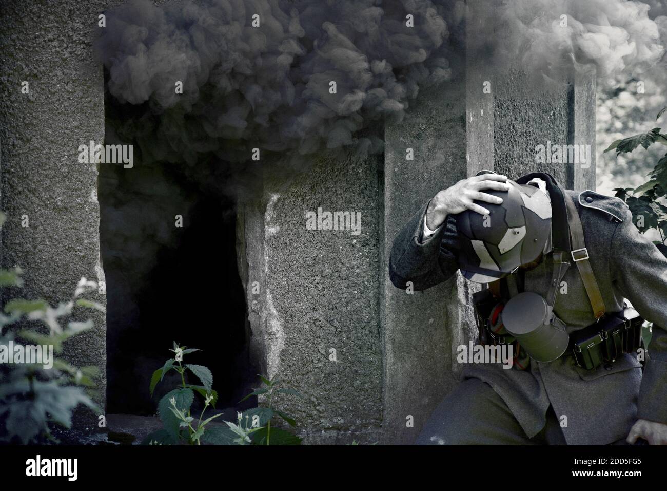 World War 2 Soldier and explosion. War concept Stock Photo - Alamy