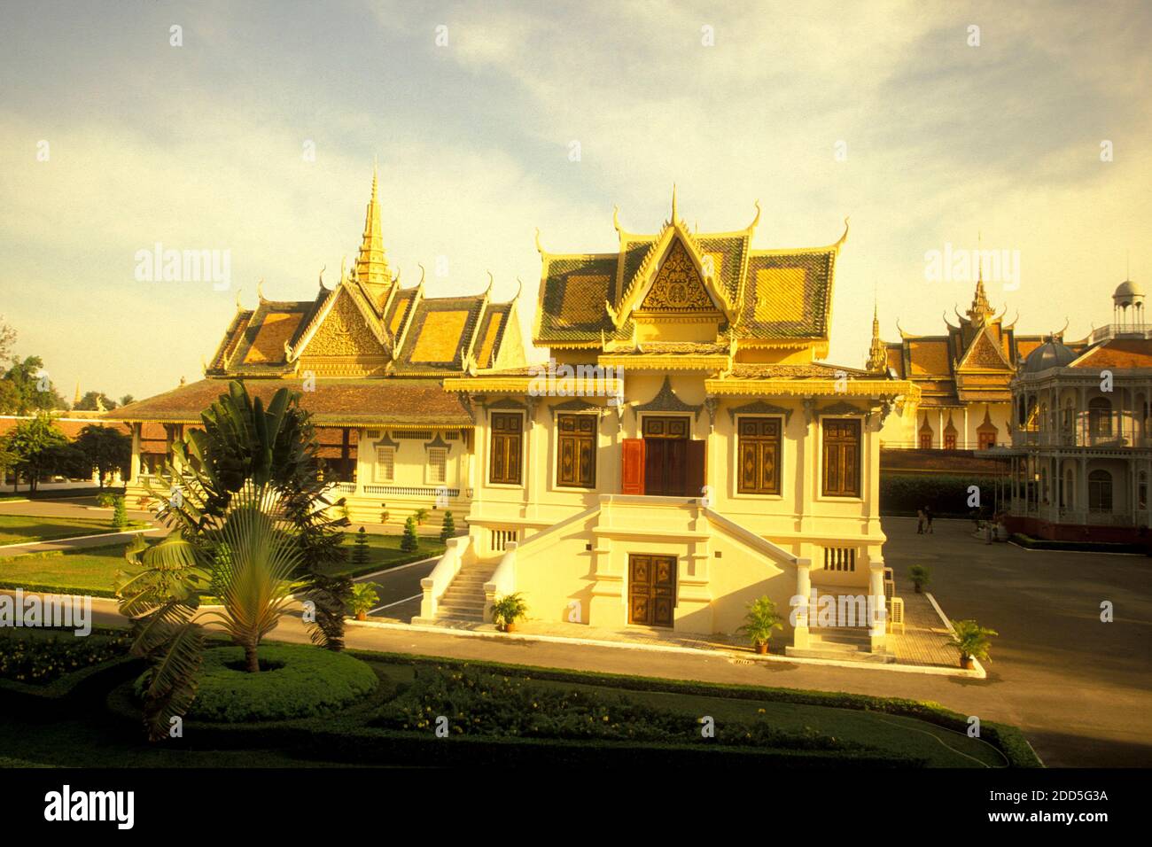 the architecture of the Royal Palace in the city of Phnom Penh of ...