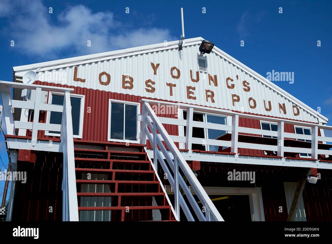 The iconic sign on the metal shed restaurant building for Young's ...