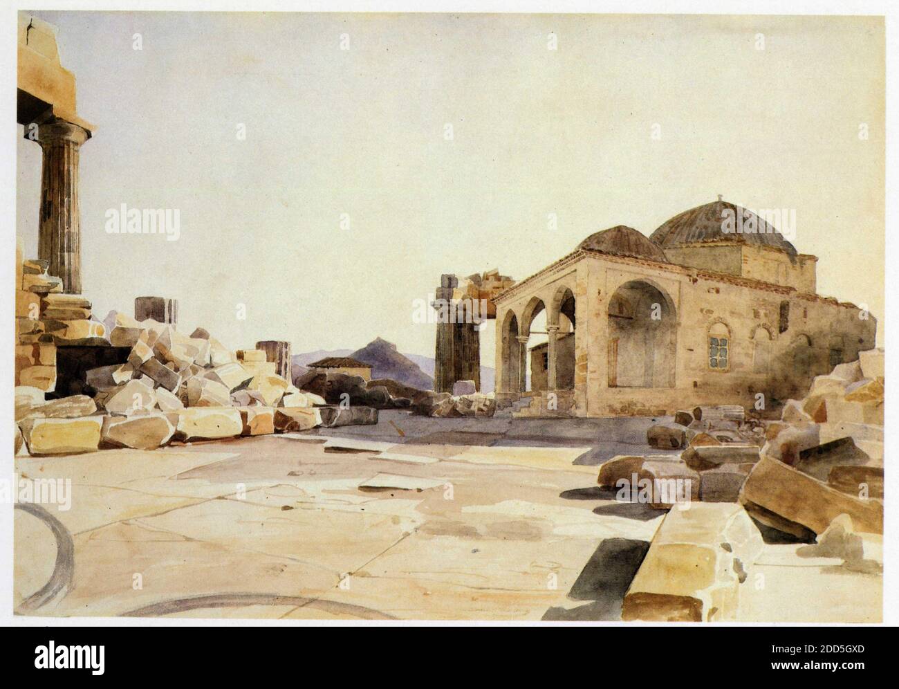 Charles Gleyre.1808-1874. Interior of the Parthenon Stock Photo - Alamy