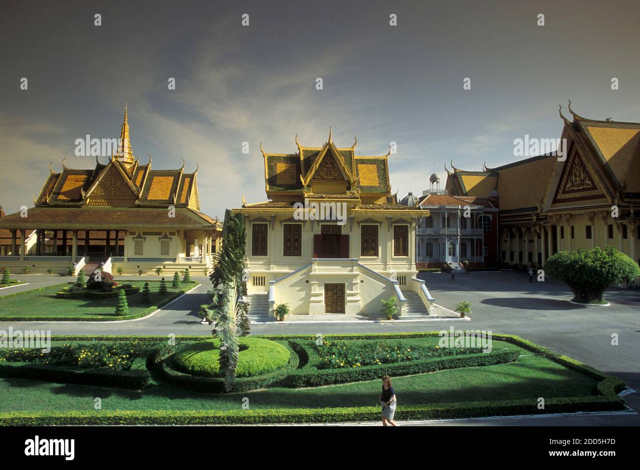 the architecture of the Royal Palace in the city of Phnom Penh of ...