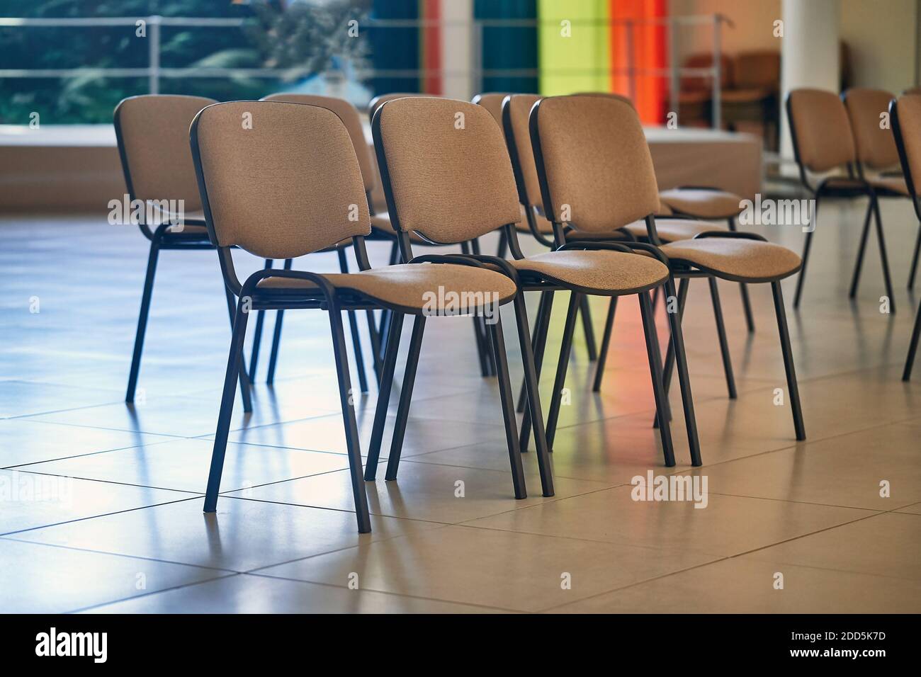 Rows of Chairs Stock Photo - Alamy