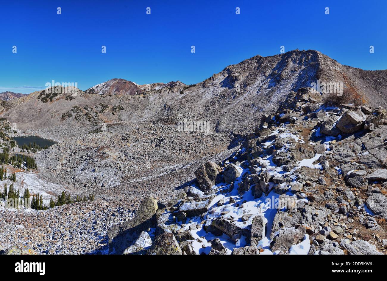 White Baldy peak views in Lone Peak Wilderness mountain landscape from ...