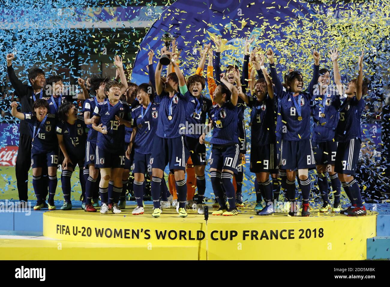 Japan's receiving the winner Cup in the 2018 FIFA World Cup Under 20 ...