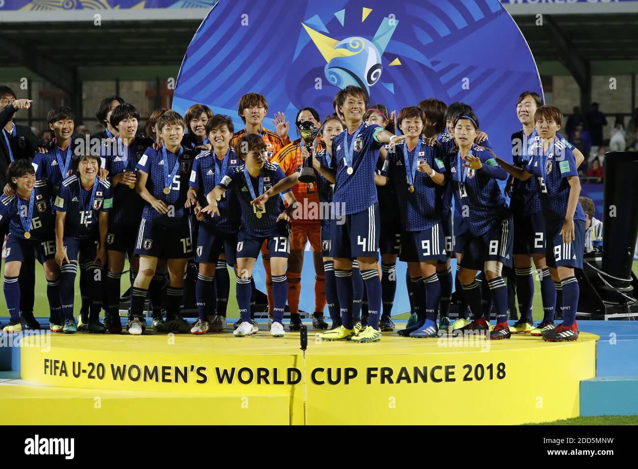 Japan's receiving the winner Cup in the 2018 FIFA World Cup Under 20 ...